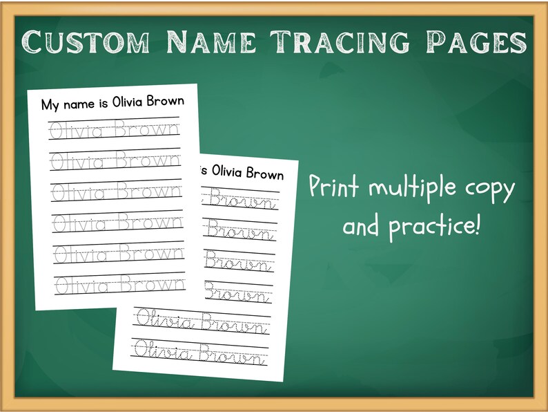 Personalized Name Tracing Worksheet - Custom Cursive Handwriting ...