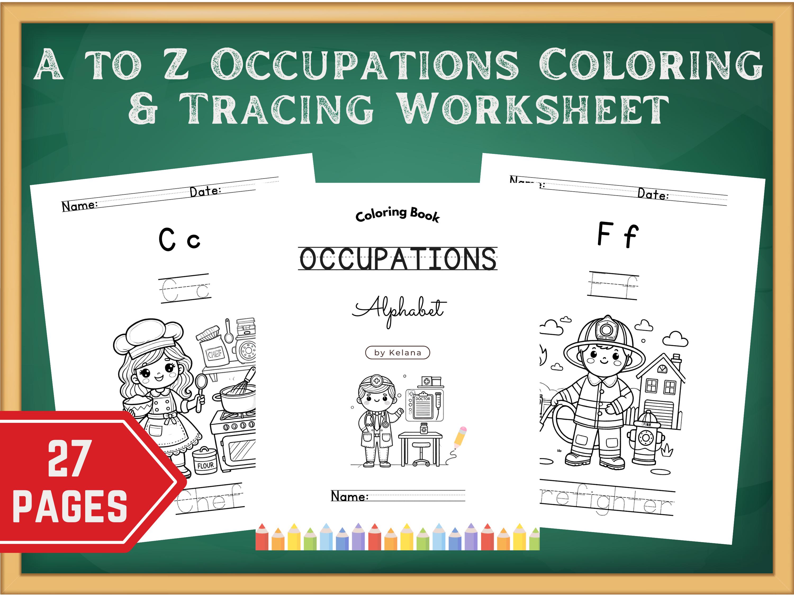 A to Z Alphabet Tracing & Coloring Worksheets Printable for Kids ...