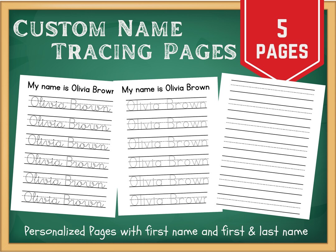 Personalized Name Tracing Worksheet - Custom Cursive Handwriting ...