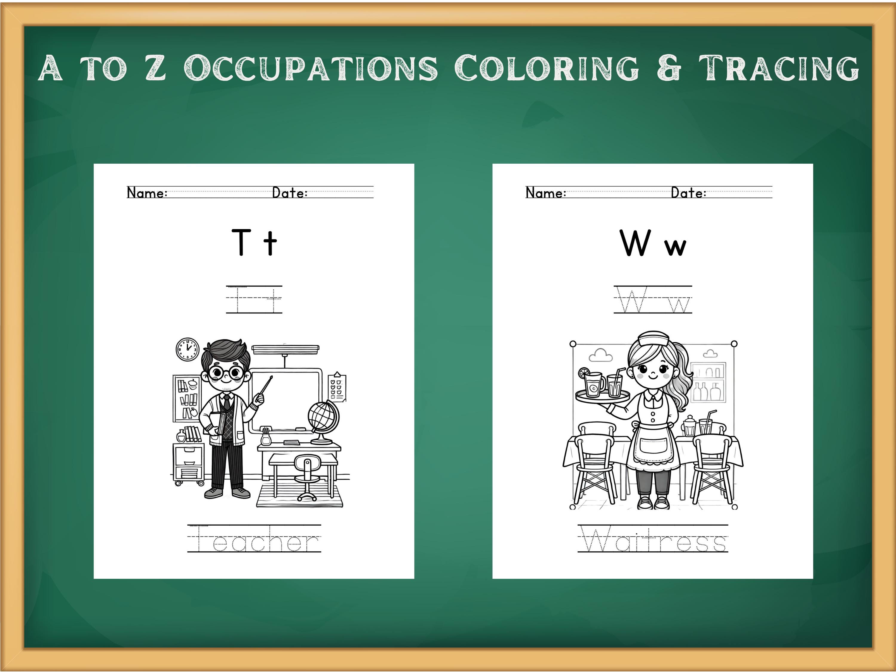 A to Z Alphabet Tracing & Coloring Worksheets Printable for Kids ...