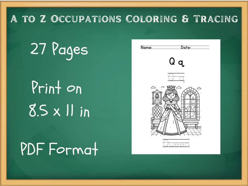 A to Z Alphabet Tracing & Coloring Worksheets Printable for Kids ...