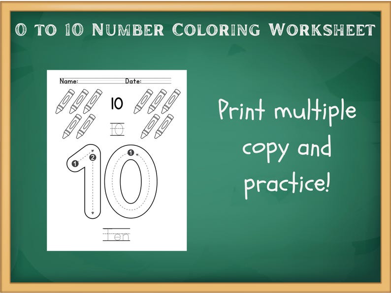 Number Coloring & Tracing Worksheets (0 - 10) | Fun Printable Preschool ...