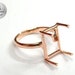 Rose Gold Plated Over 925 Sterling Silver Rectangle Shape Ring - Etsy