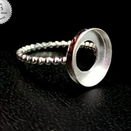 925 Sterling Silver Ring Bezel 925 Sterling Silver for Round - Etsy