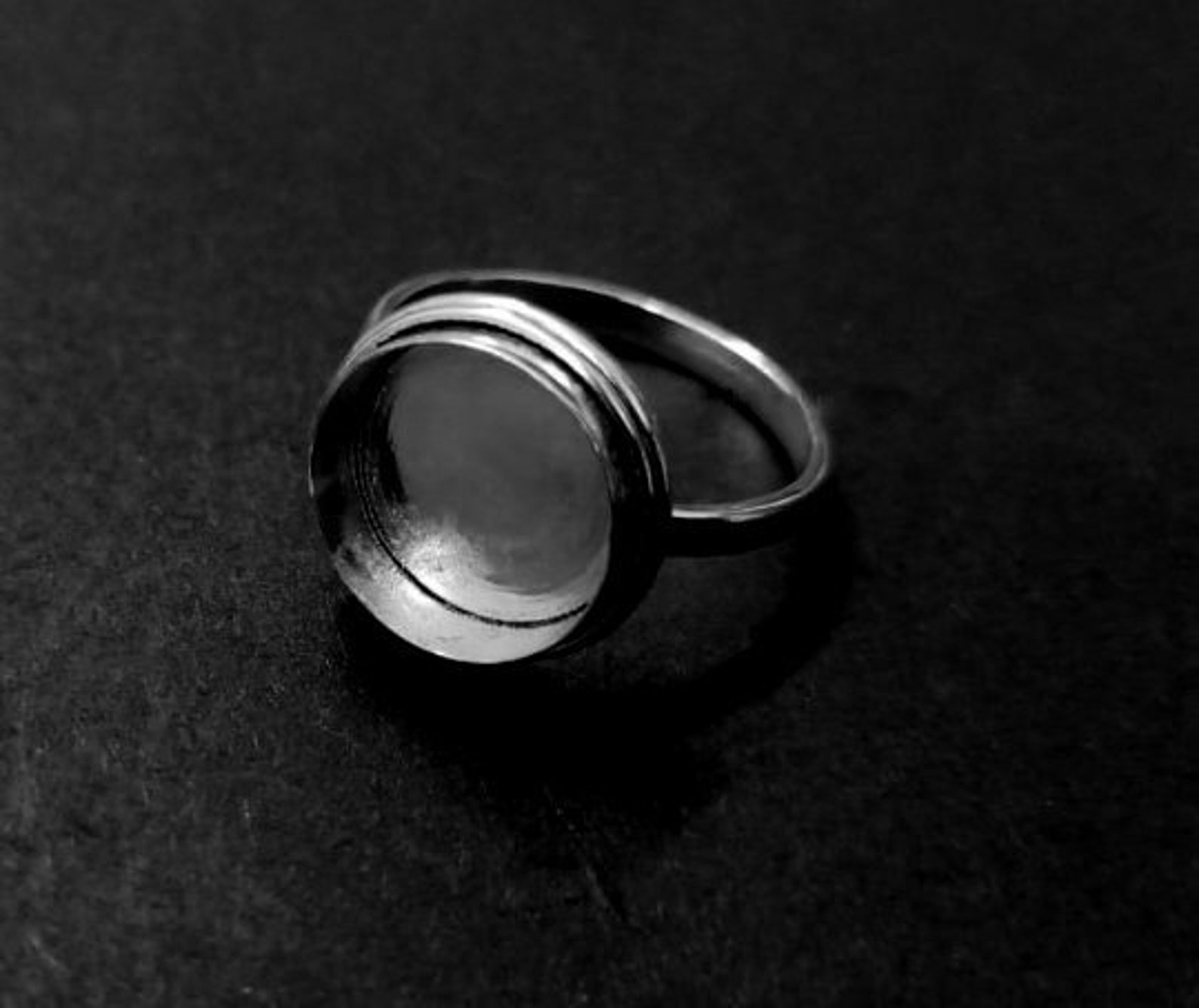 925 Sterling Silver Ring Bezel 925 Sterling Silver for Round | Etsy
