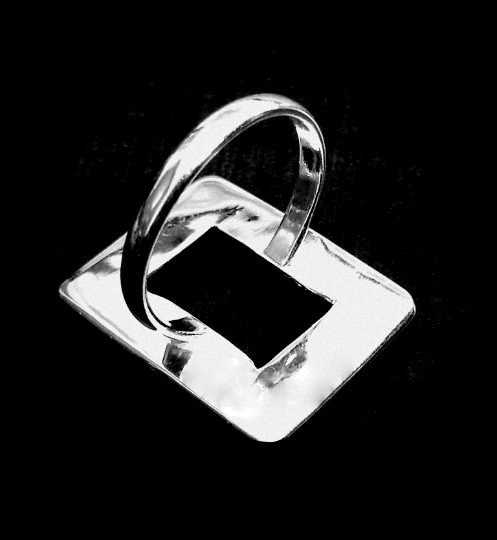 925 Sterling Silver Rectangle Shape Ring Bezel Setting Blank - Etsy