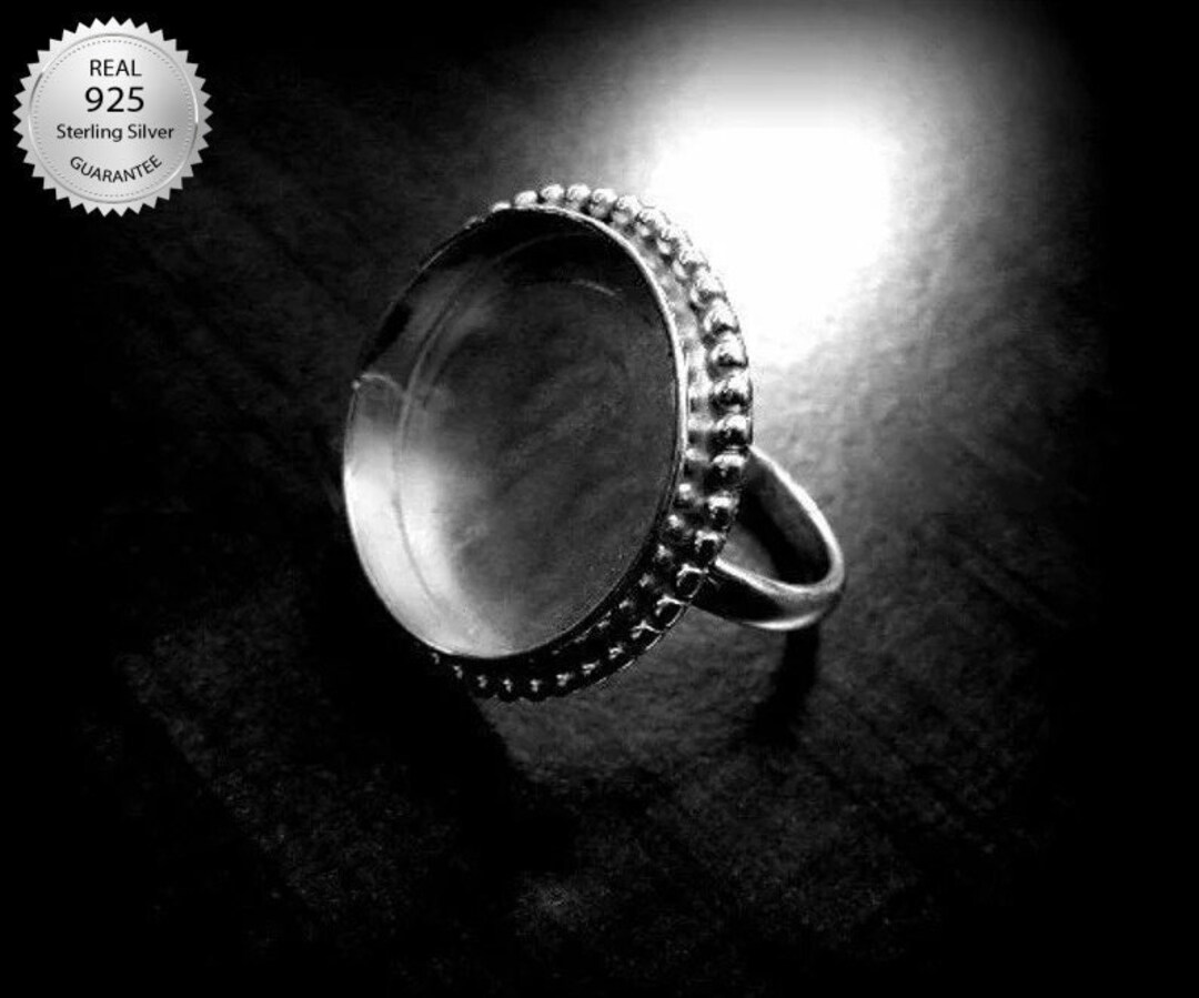 925 Sterling Silver Ring Bezel 925 Sterling Silver for Round Shape ...