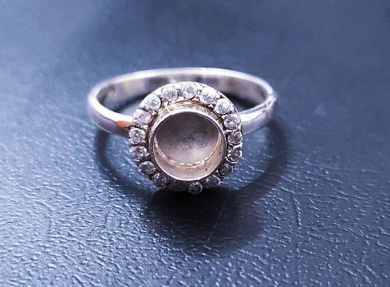 3MM to 12MM Round Bezel Setting With Small CZ Gemstones Back | Etsy