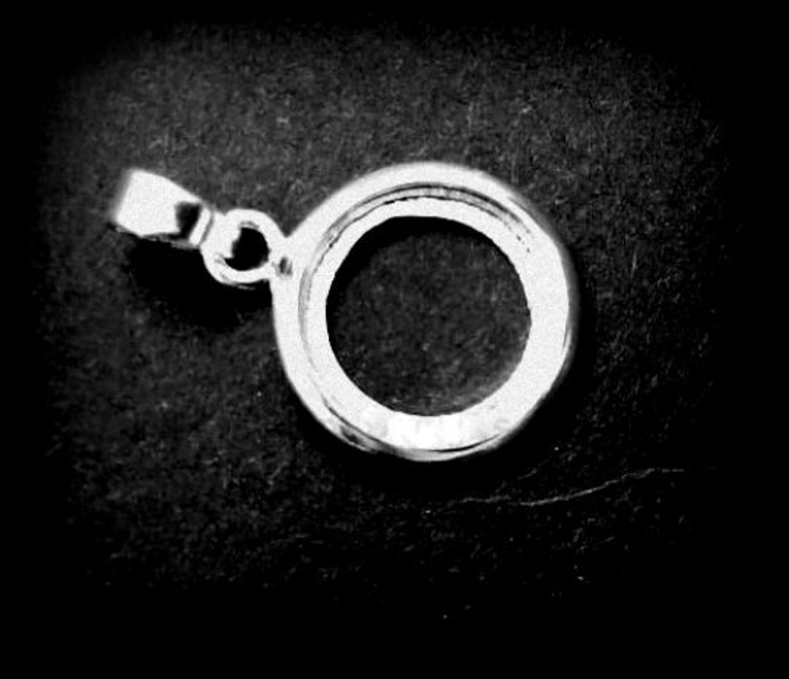 925 Sterling Silver Round Shape Handcrafted Pendant Thick - Etsy