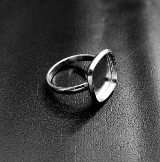 925 Sterling Silver Ring Bezel for Square Cushion Shape - Etsy