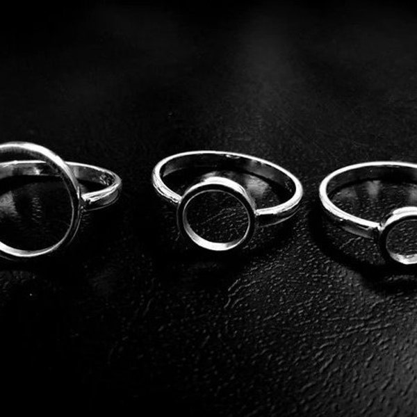 Hollow Silver Ring - Etsy
