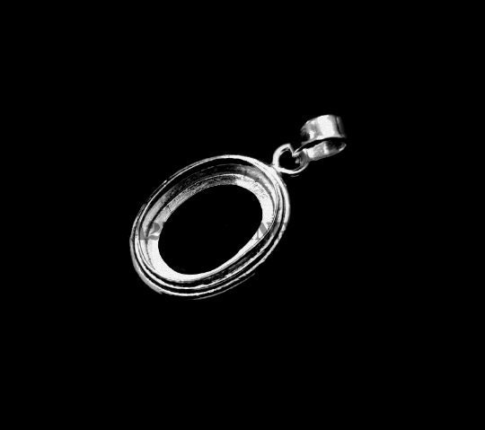925 Sterling Silver Oval Shape Bezel Pendant Blank Bezel - Etsy UK