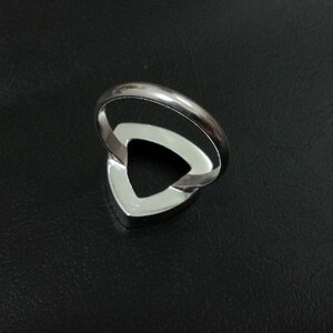 925 Sterling Silver Triangle Shape Ring Bezel Setting, Blank Trillian ...