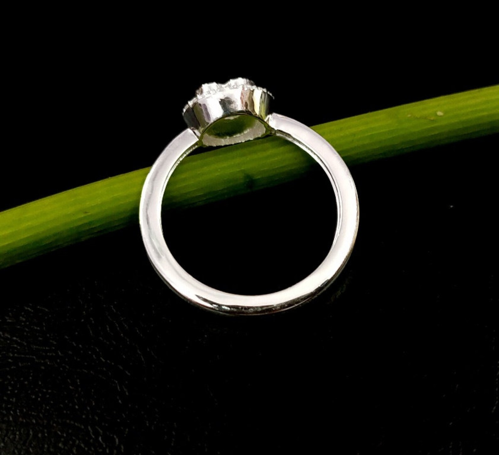 925 Sterling Silver Round Bezel Setting With Small CZ - Etsy