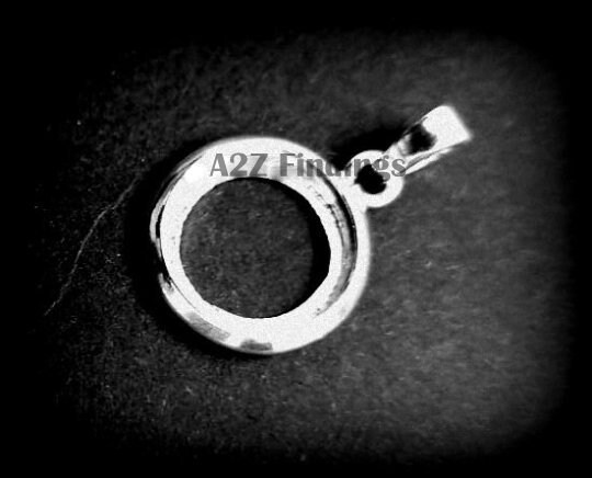 925 Sterling Silver Round Shape Handcrafted Pendant Thick - Etsy