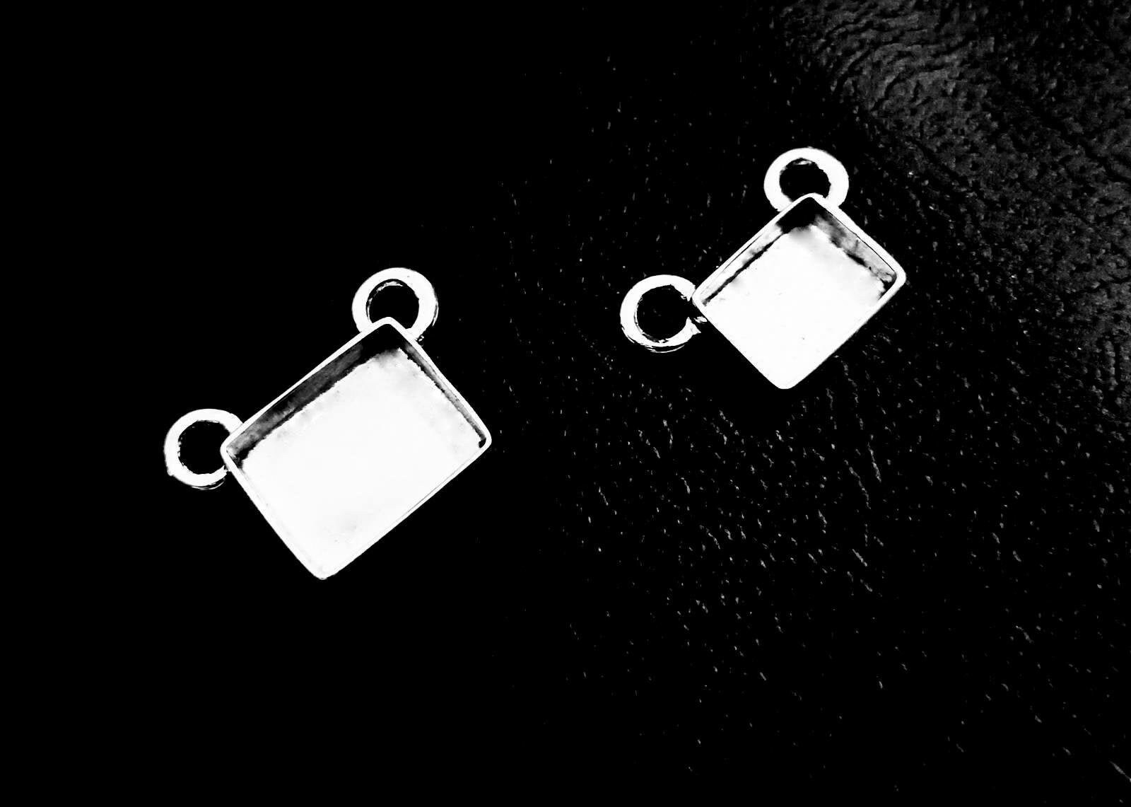 925 Sterling Silver Rectangle Shape Plain Bezel Pendant Blank - Etsy UK