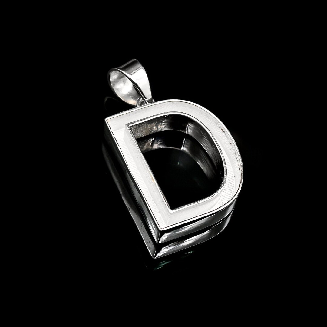 925 Sterling Silver Alphabet Letters Pendant for Resin Work, Alphabet ...