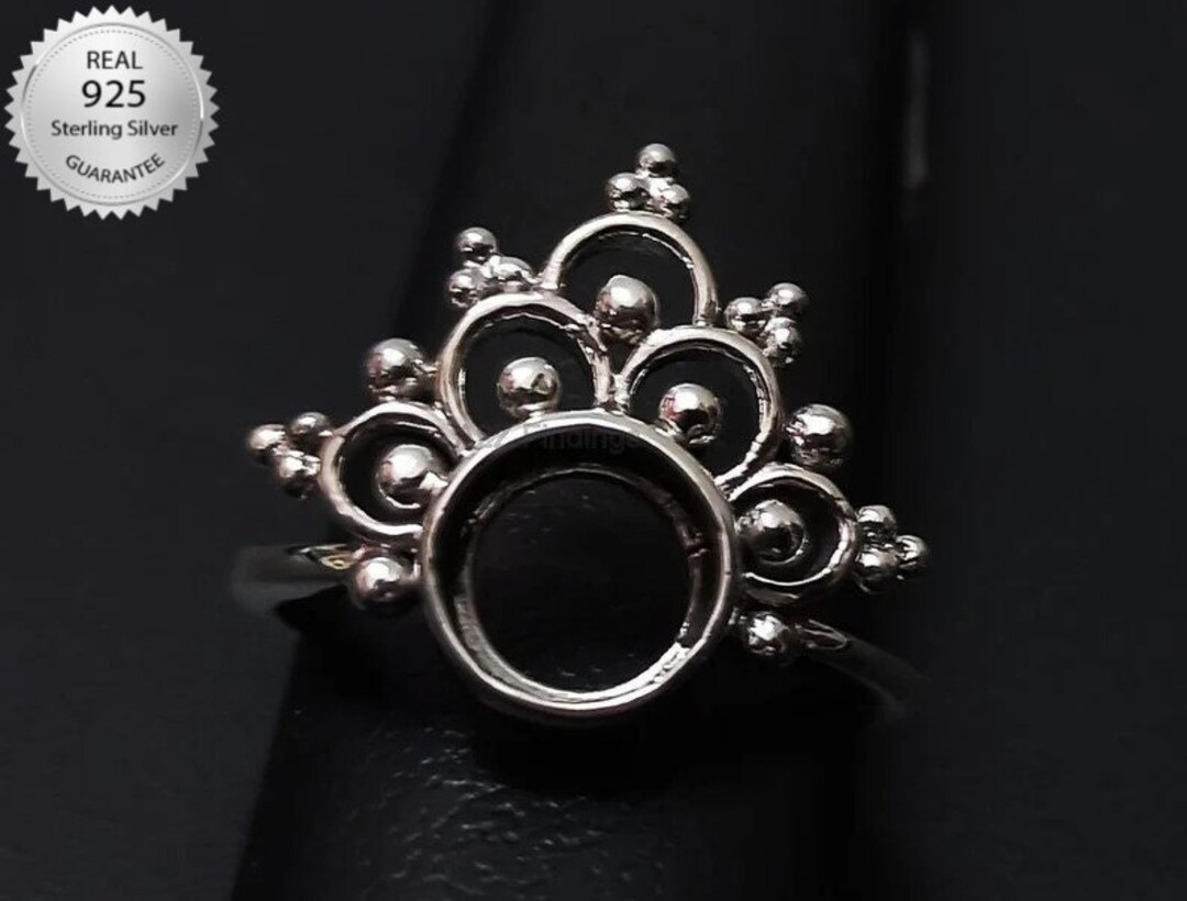 925 Sterling Silver Mandala Ring Septum Ringstacking Ring - Etsy
