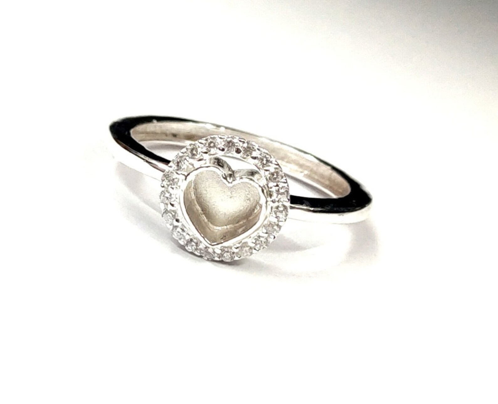 925 Sterling Silver Round Bezel Setting With Small CZ - Etsy