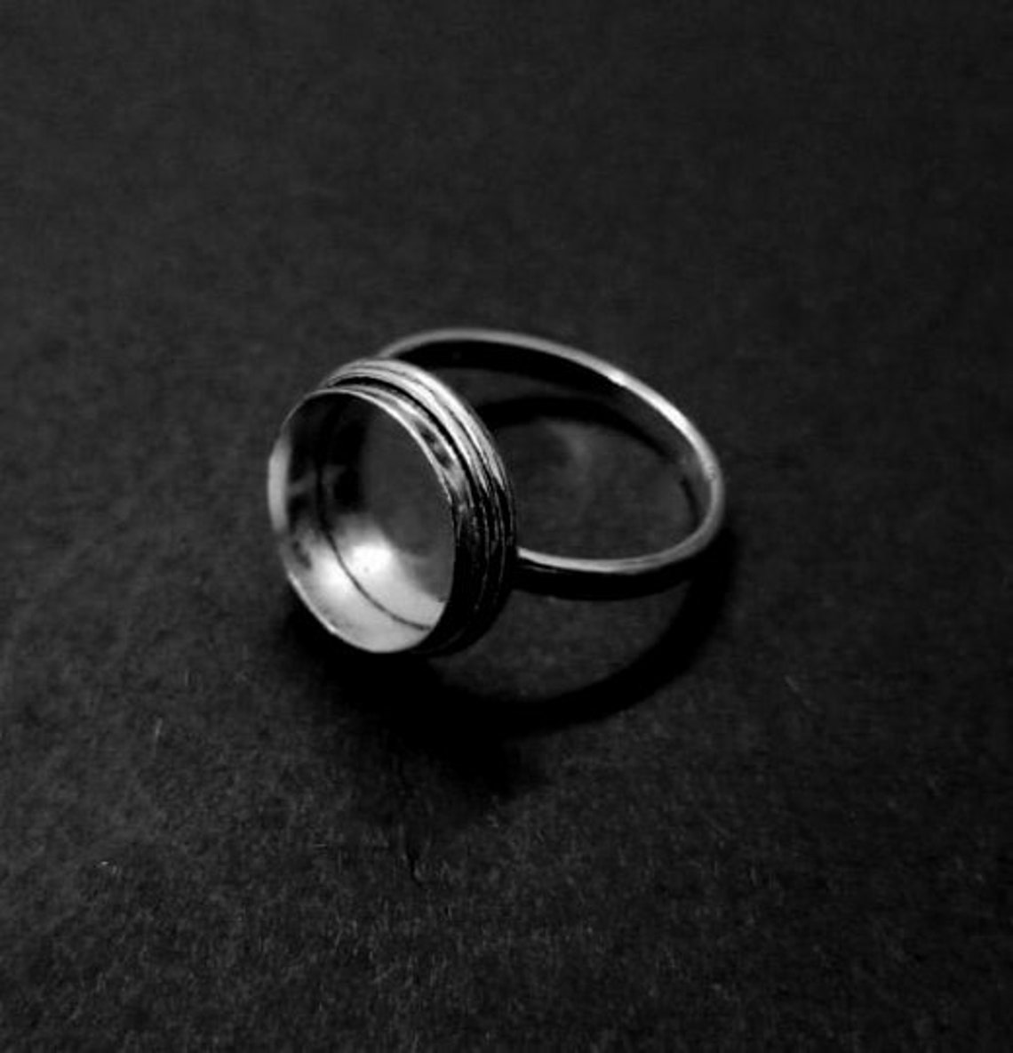 925 Sterling Silver Ring Bezel 925 Sterling Silver for Round - Etsy