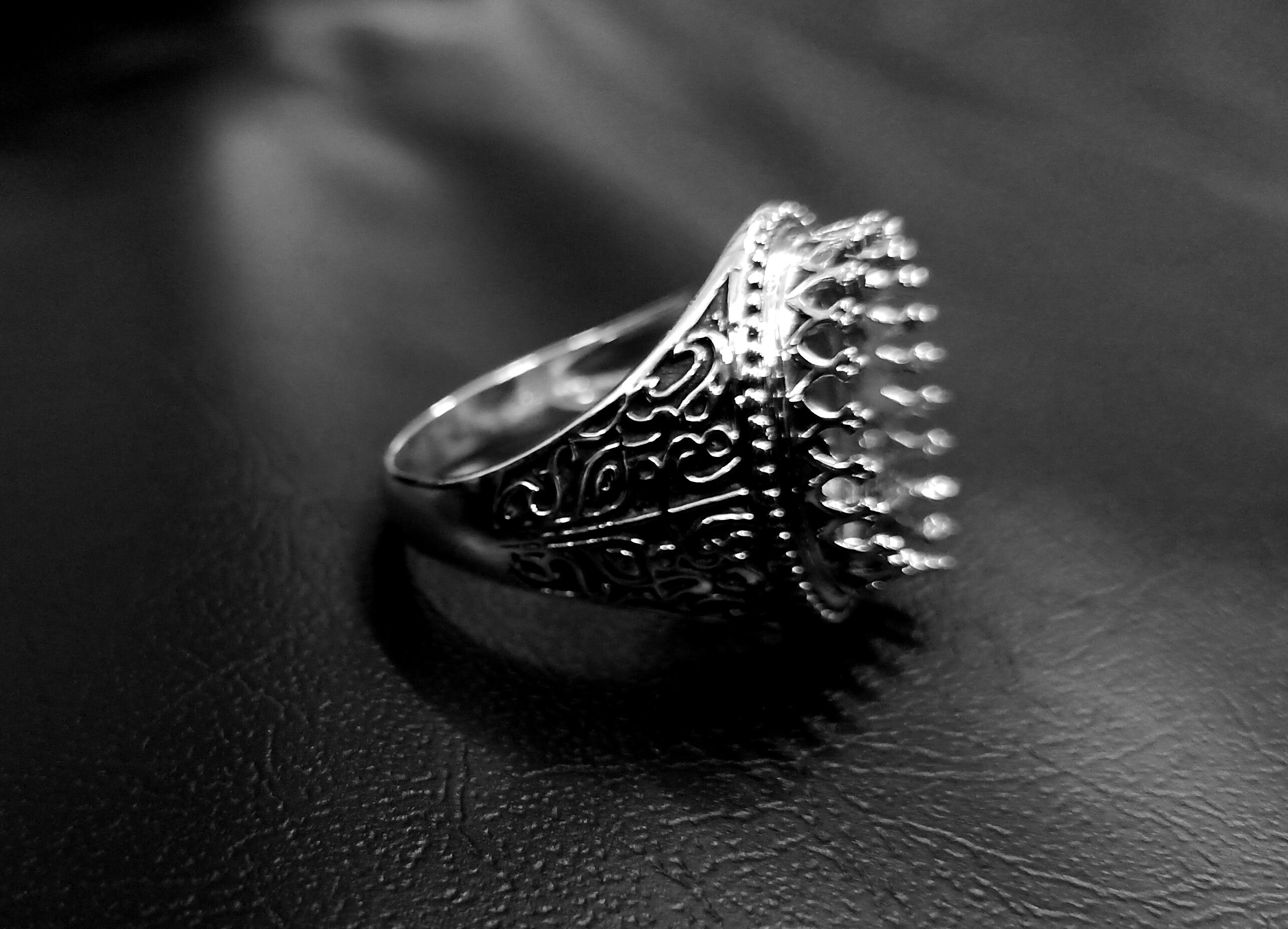 925 Sterling Silver Oval Shape Men's Ring DIY Crown - Etsy