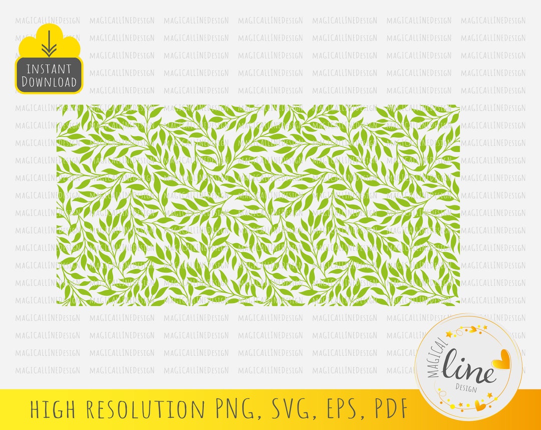 Ivy Leaves Pattern Svg, Seamless Leaf Vine Svg, Tooled Leather Stencil ...
