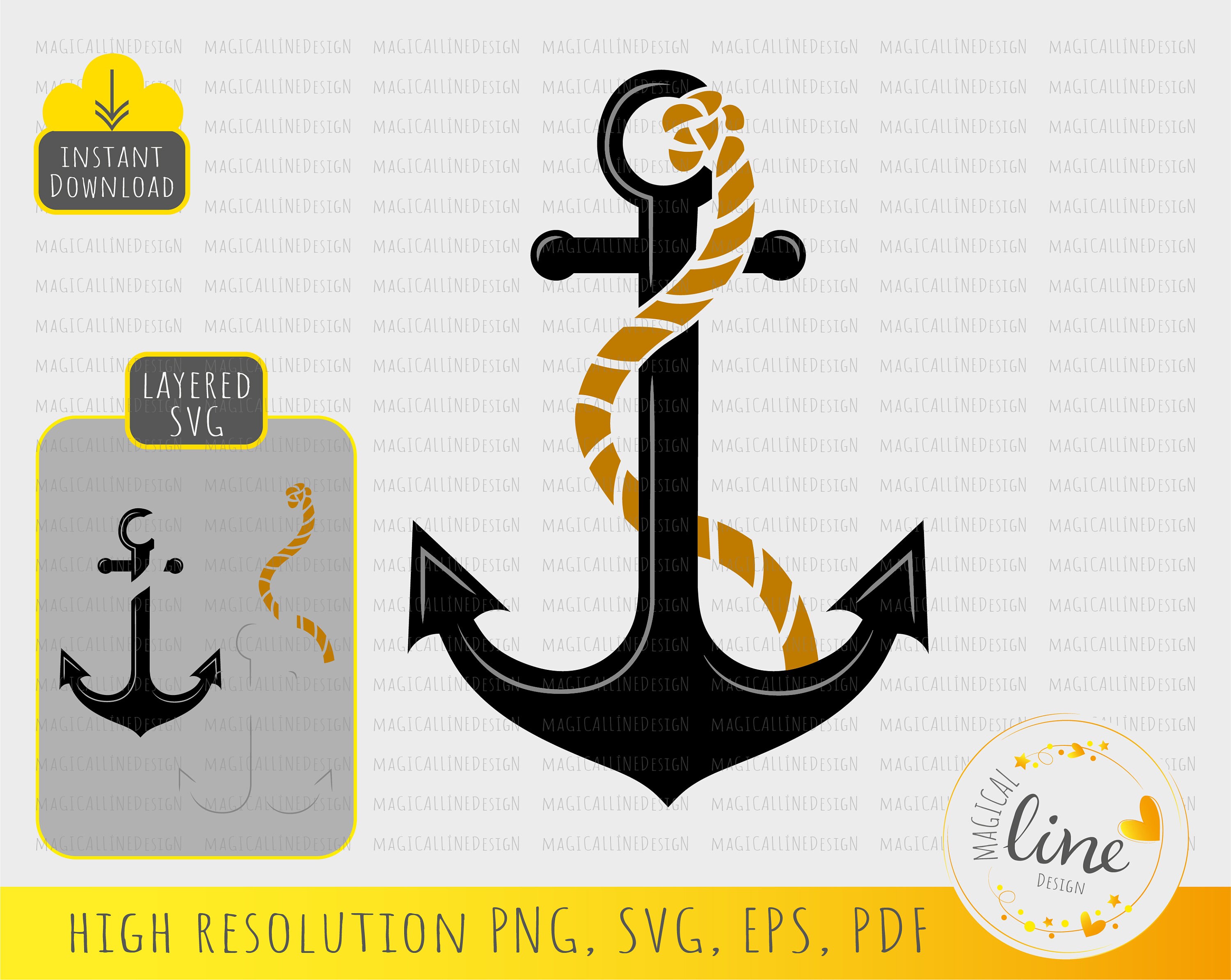 Ship Anchor Rope Svg, Nautical Clipart, Sea Sailor Png, Cruise Symbol ...