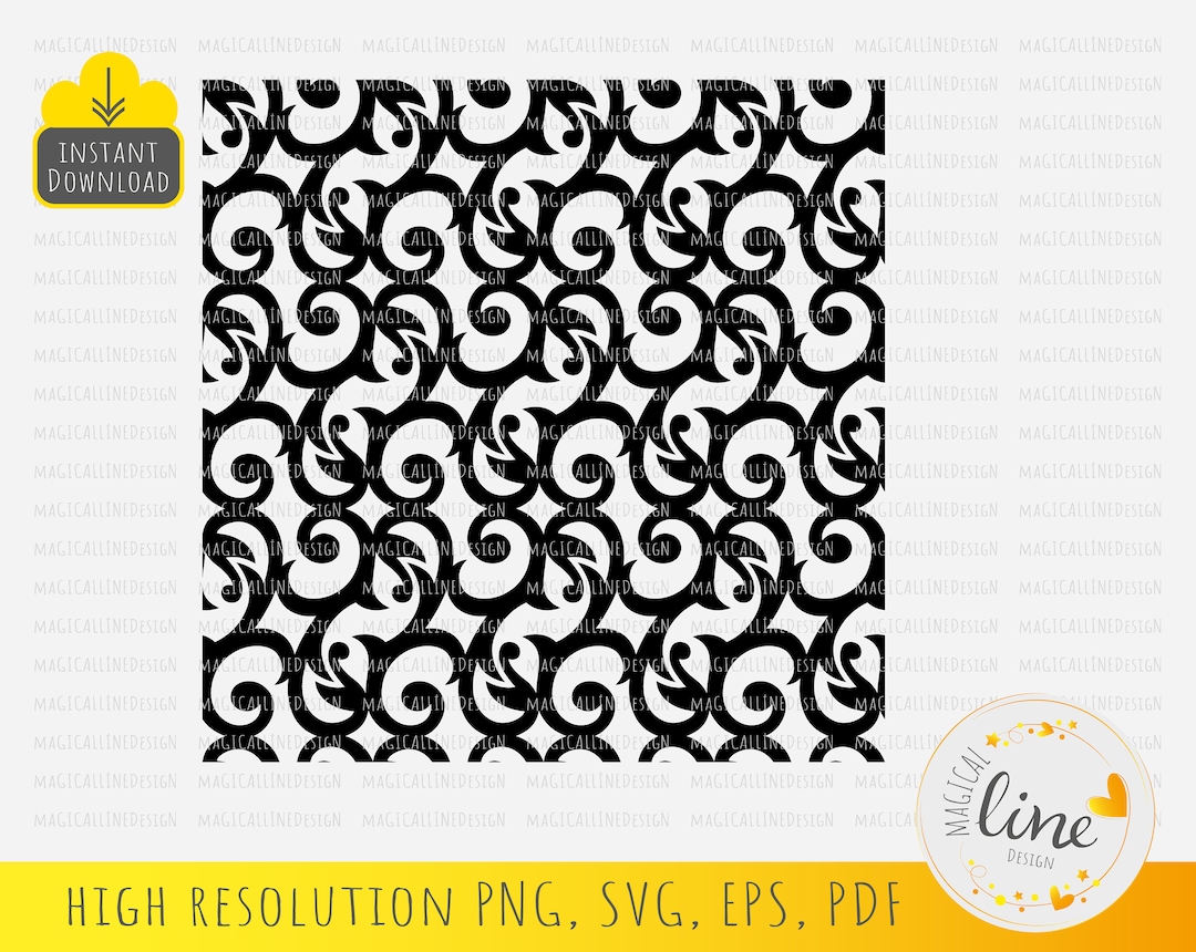 Scroll Pattern Svg, Seamless Swirl Pattern, Flourish Tile, Swirls ...