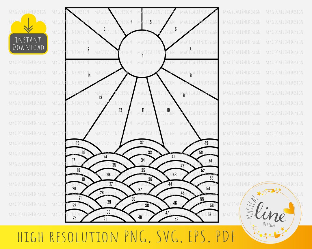 Shine Stained Glass Pattern, Sun and Waves Suncatcher, Waves Stained ...