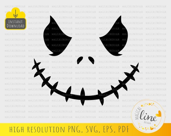Jack Face Svg Jack Skellington Svg Scary Face Vector - Etsy