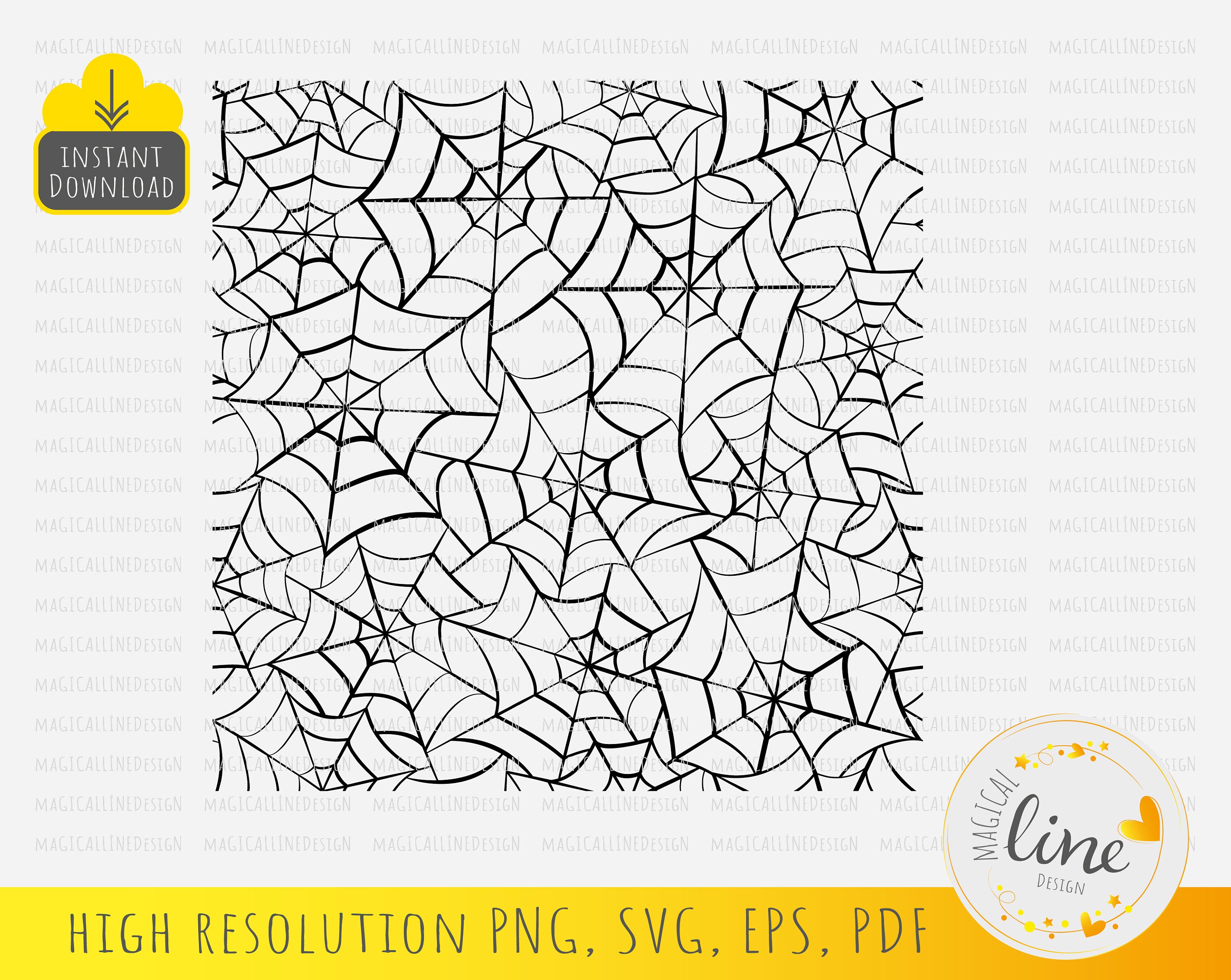 Spider Web Pattern Seamless Pattern Svg Cobweb Vector - Etsy