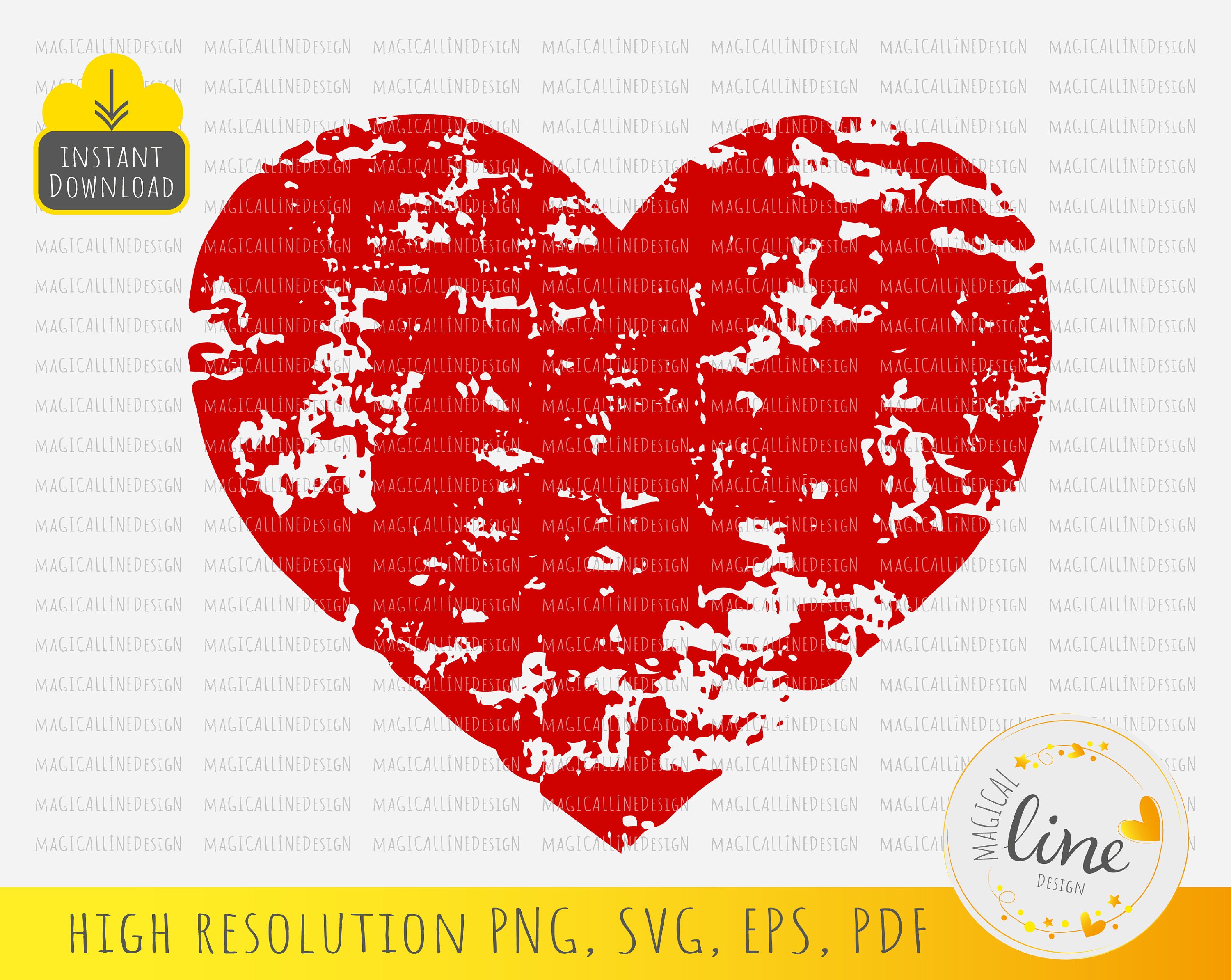 Grunge Heart Svg, Distressed Heart Svg, Valentines Day Svg, Heart ...