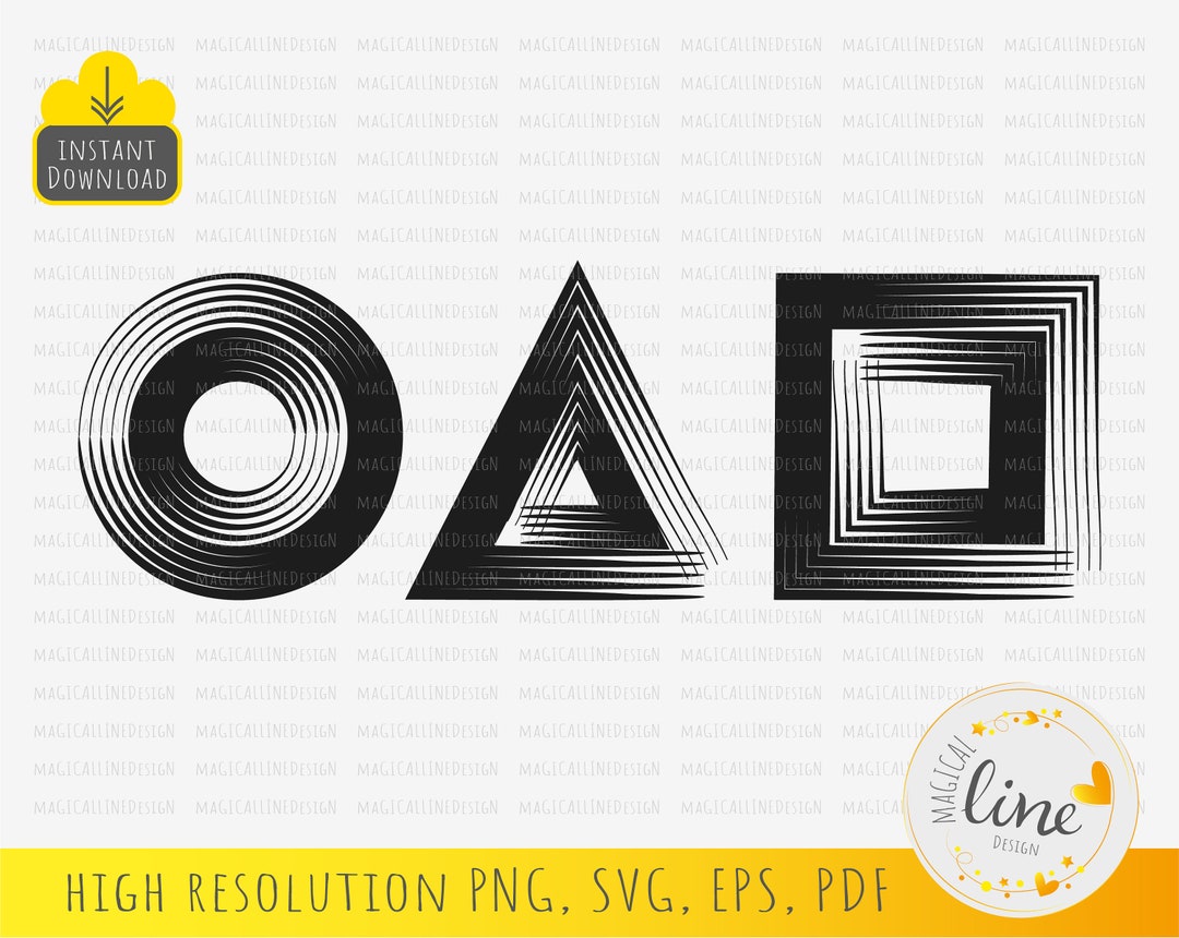 Squid Game Svg, Geometrical Shapes Svg, Squid Game Logo, Squid Game ...