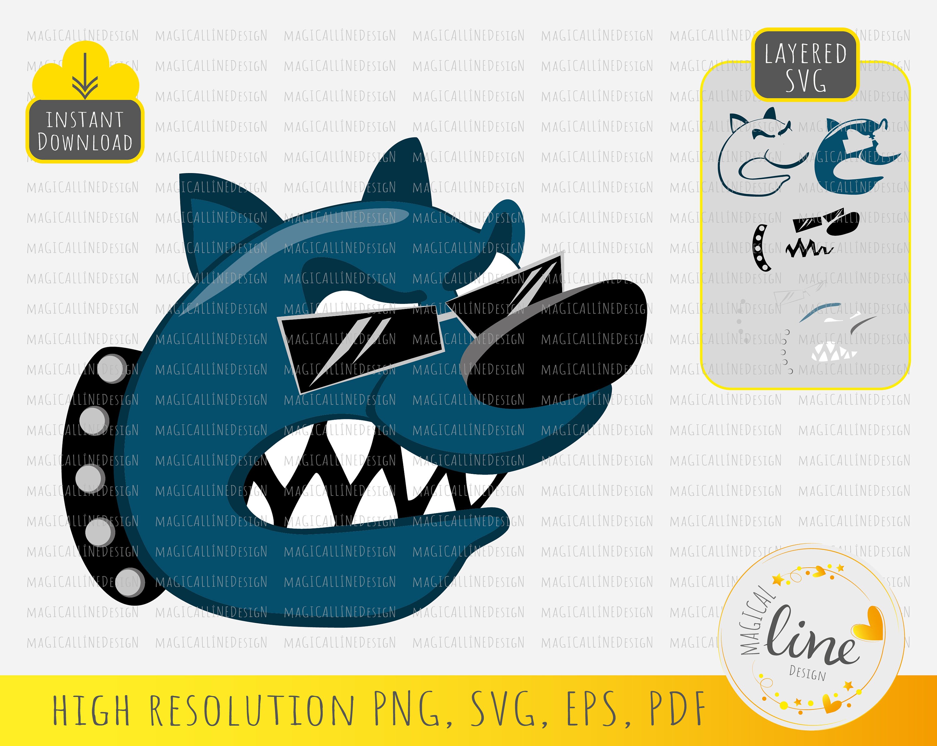 Angry Dog Svg Cool Dog Svg Dangerous Bulldog Eps Dog With - Etsy