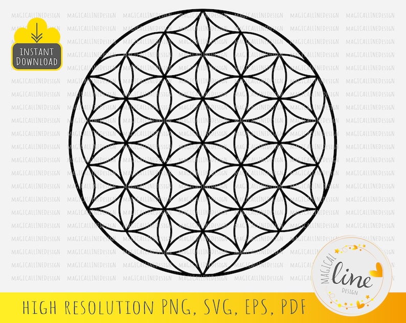 Flower of Life Svg Sacred Geometry Svg Flower of Life - Etsy