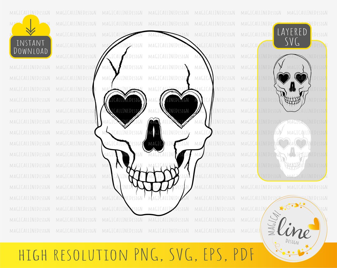 Skull Lover Svg Hand Drawn Skull Svg Sketch Skull Tattoo - Etsy