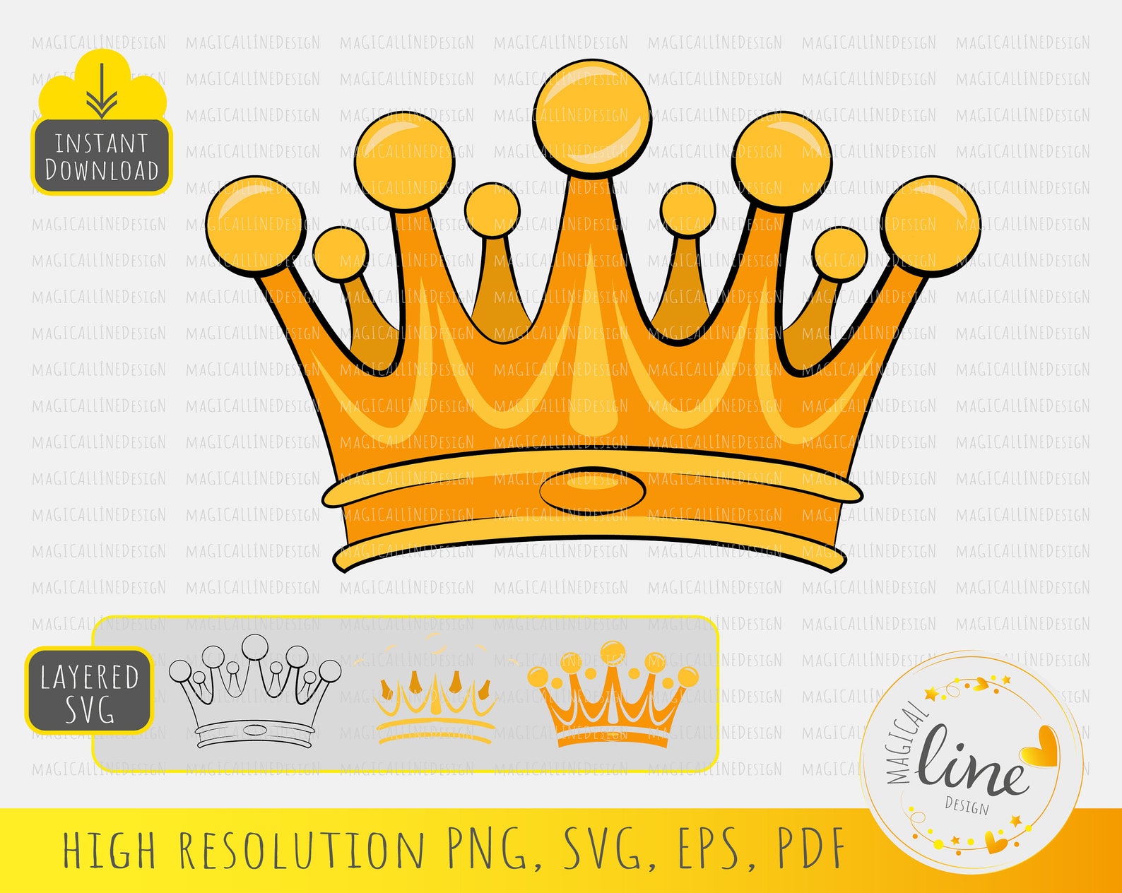Tiara Crown Svg Golden Crown Svg King Clipart Queen Svg - Etsy