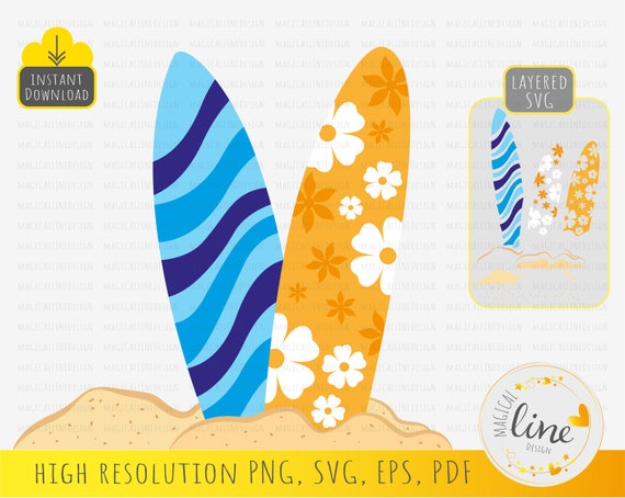 Surfboard Svg Surf and Beach Svg Board Png Surfing Sport | Etsy