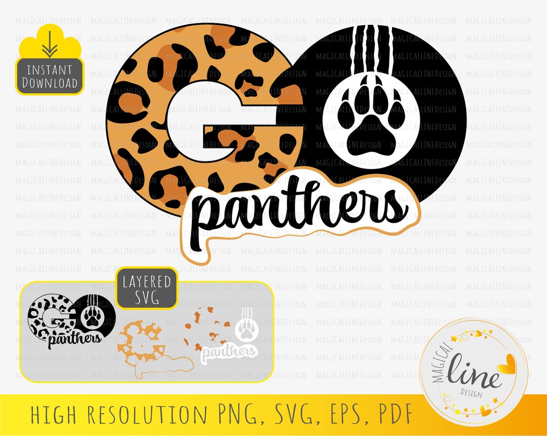 Go Panthers Svg, Panthers Mascot Svg, Basketball Clipart, Football Svg ...