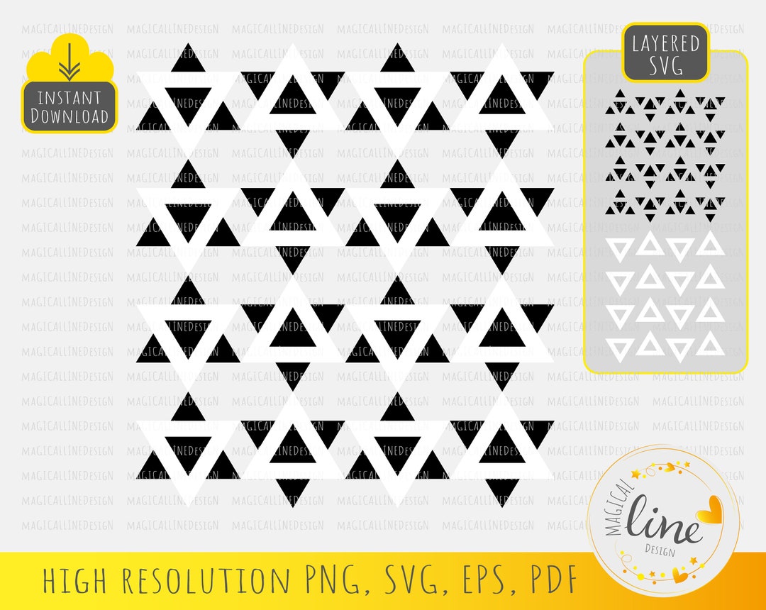 Triangle Pattern Svg Seamless Patttern Geometric Template - Etsy