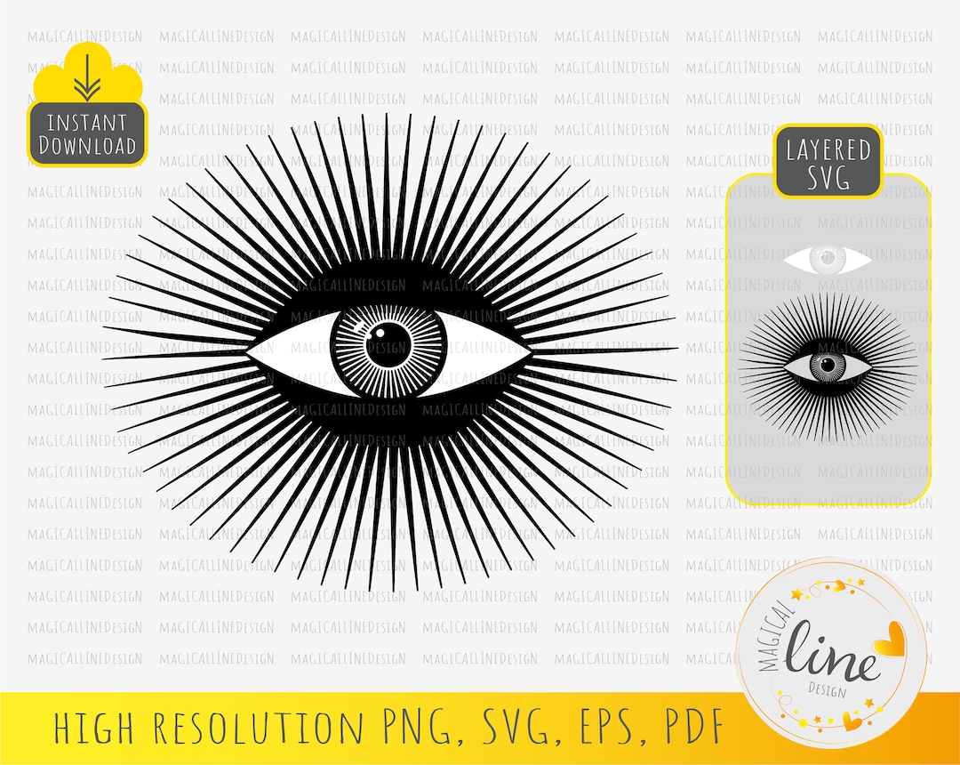 Third Eye Svg Evil Eye Sunburts Eps All Seeing Eye Eps Eye - Etsy