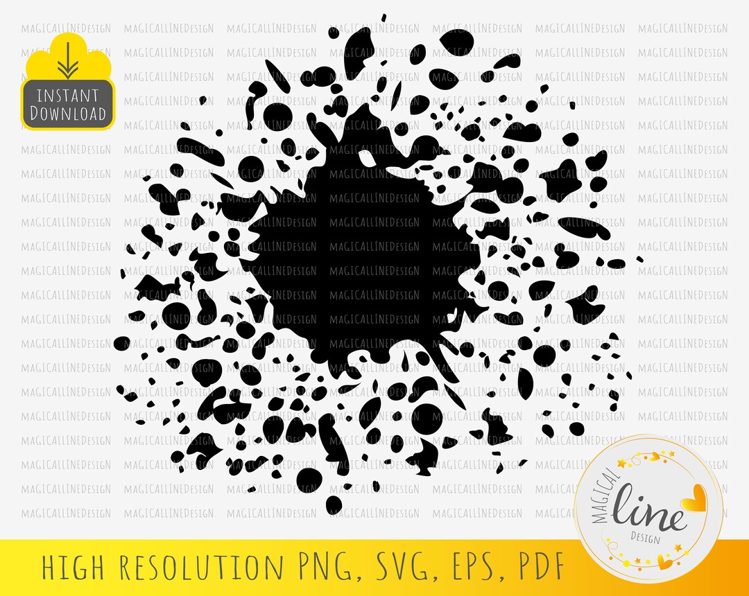 Paint Splatter Svg, Ink Splatter Eps, Splash Vector, Paint Clipart ...