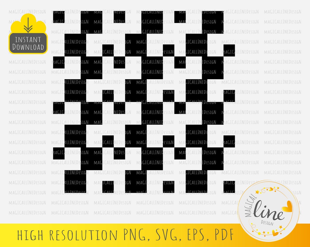 Pixels Pattern Svg, Square Seamless Patttern, Geometric Tile ...