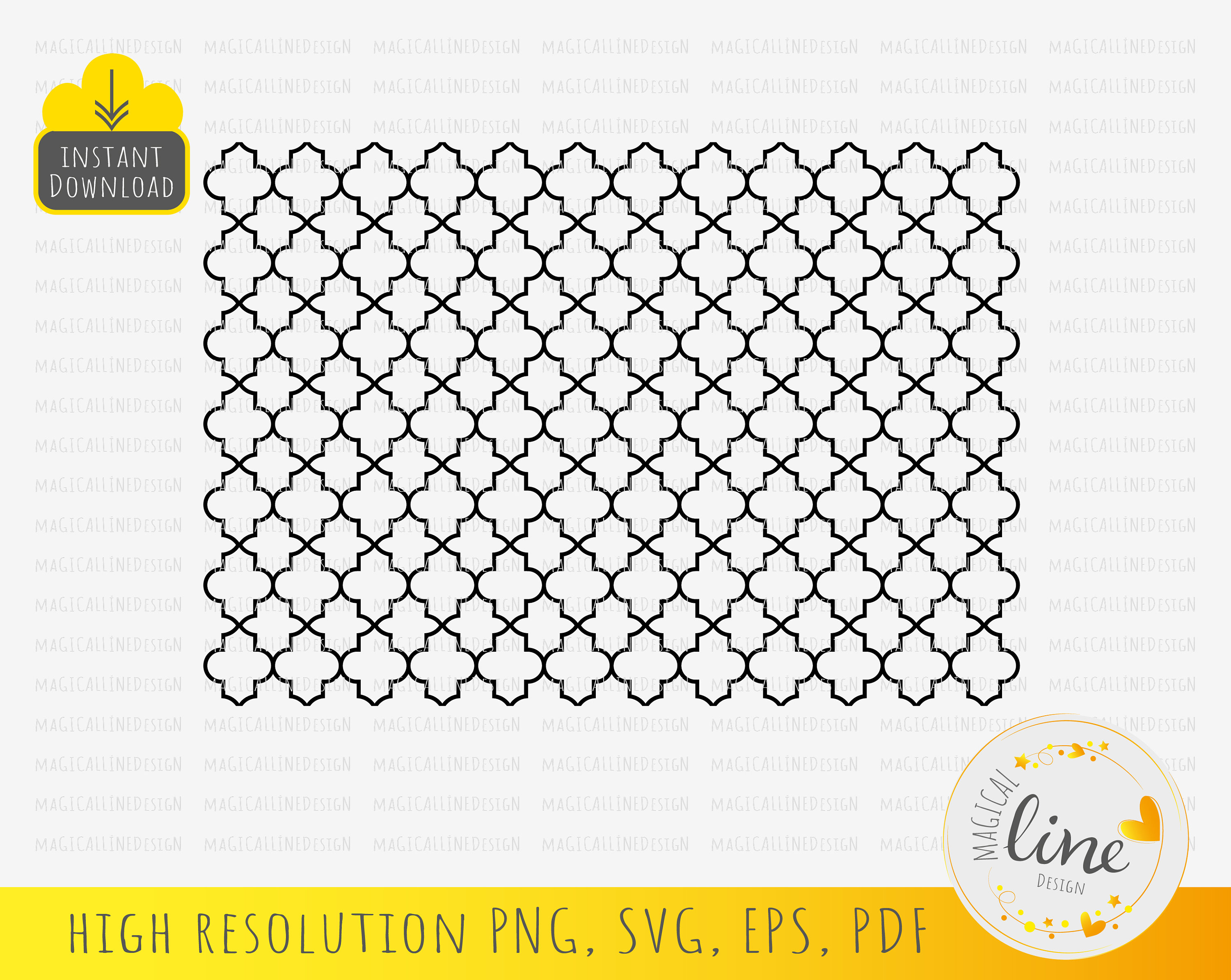 Quatrefoil Pattern Svg Moroccan Pattern Eps Quatrefoil - Etsy