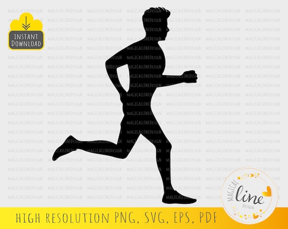 Running Man Svg Runner Svg Sports Clipart Healthy Marathon - Etsy