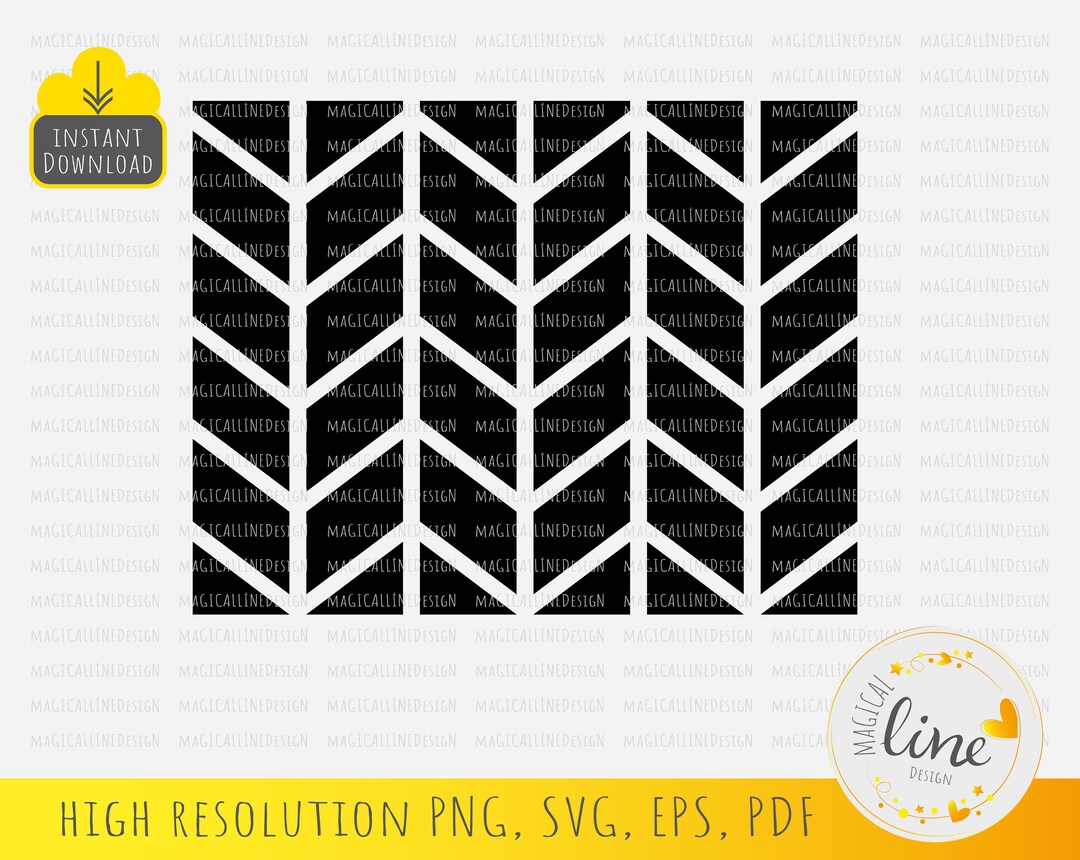 Chevron Pattern #2 Svg, Zig Zag Seamless Pattern, Chevron Stencil ...