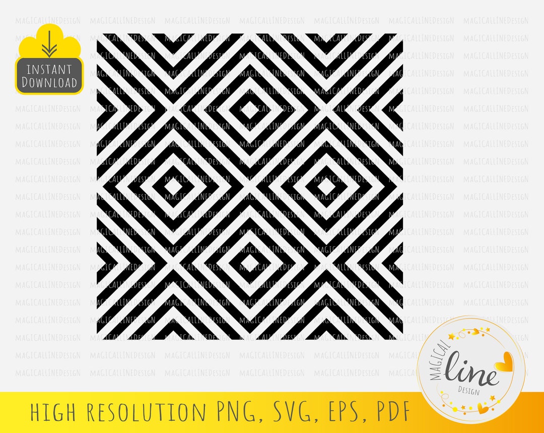 Diamond Pattern Svg, Geometric Tile Svg, Boho Pattern, Seamless Texture ...