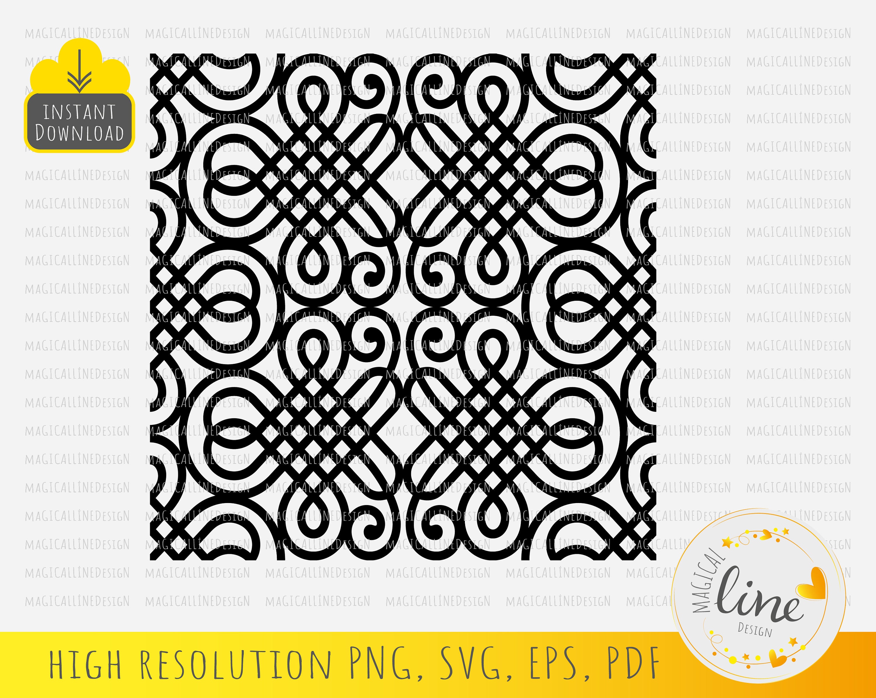 Moroccan Pattern #2 Svg, Seamless Ethnic Pattern, Celtic Tile Svg ...