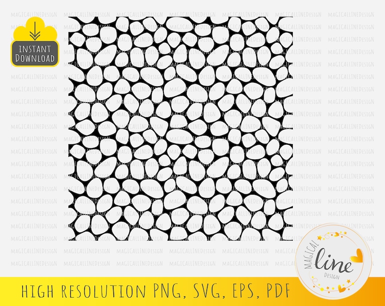 Stone Pattern Svg 2, Seamless Pattern, Stone Tevture Eps, Pebbles ...