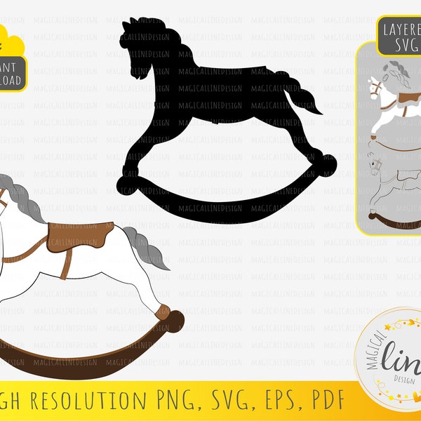 Rocking Horse Svg - Etsy